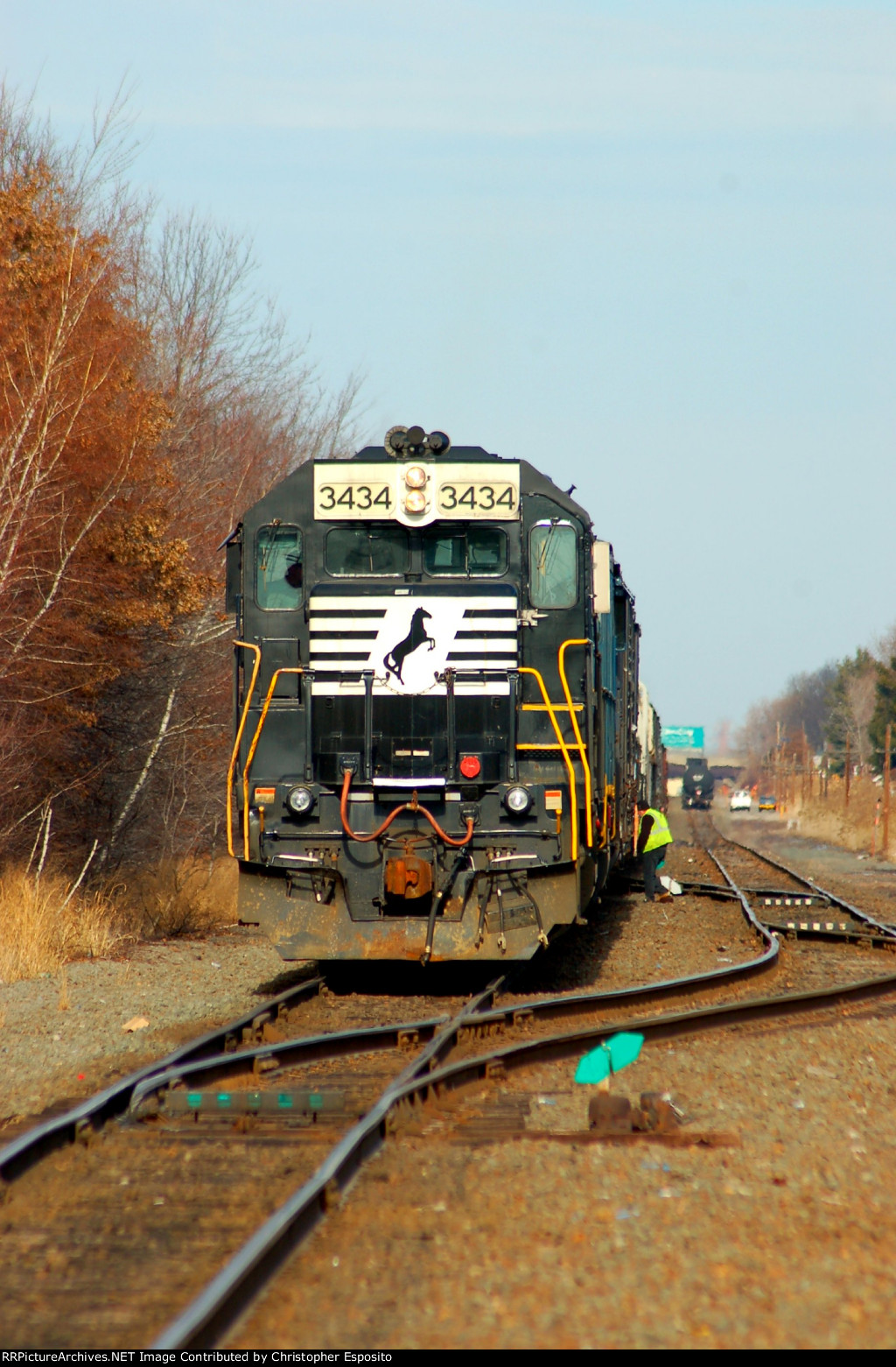 NS SD40-2 3434 w/ OI16 on the Chemical Coast